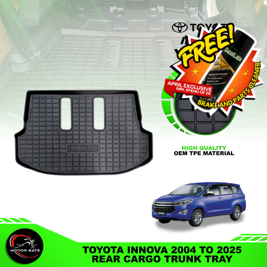 Toyota Innova 2004 to 2025 Rear Cargo Trunk Tray Thailand Quality OEM ...