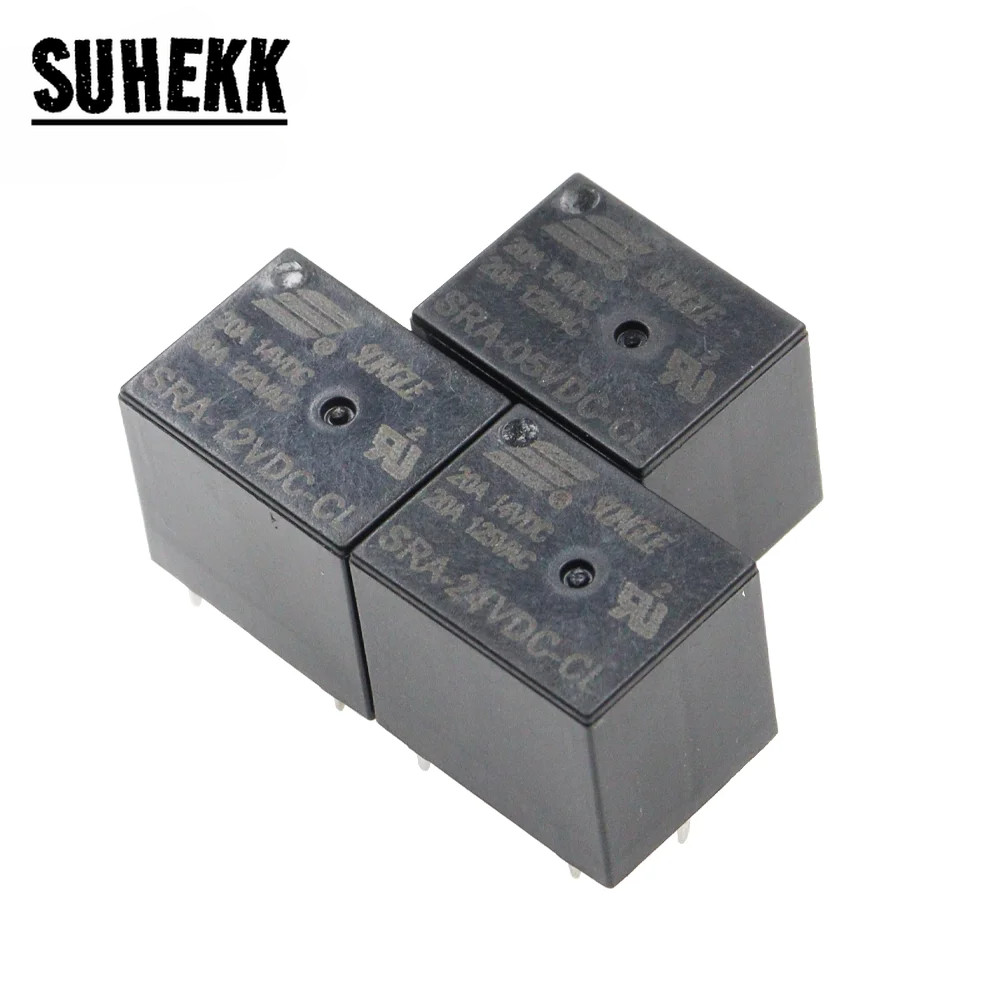 5PCS 5V 12V 24V 20A DC Power Relay SRA-05VDC-AL SRA-12VDC-CL SRA-24VDC ...