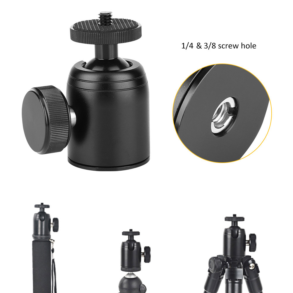 Camera Ball Head Vertical Rotation Aluminum Alloy Rubber Pad Prevent ...