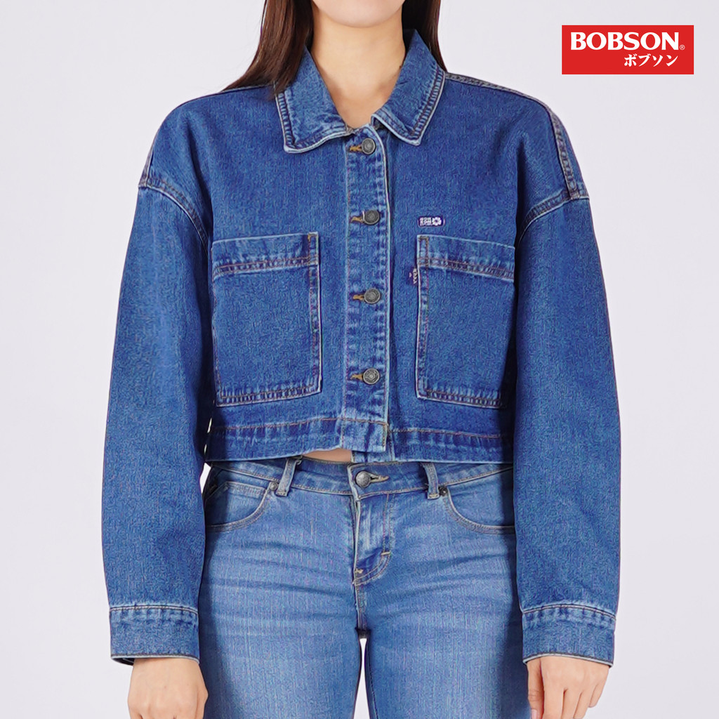 Bobson Japanese Ladies Basic Jacket Crop Fit 162920 (Medium Shade ...