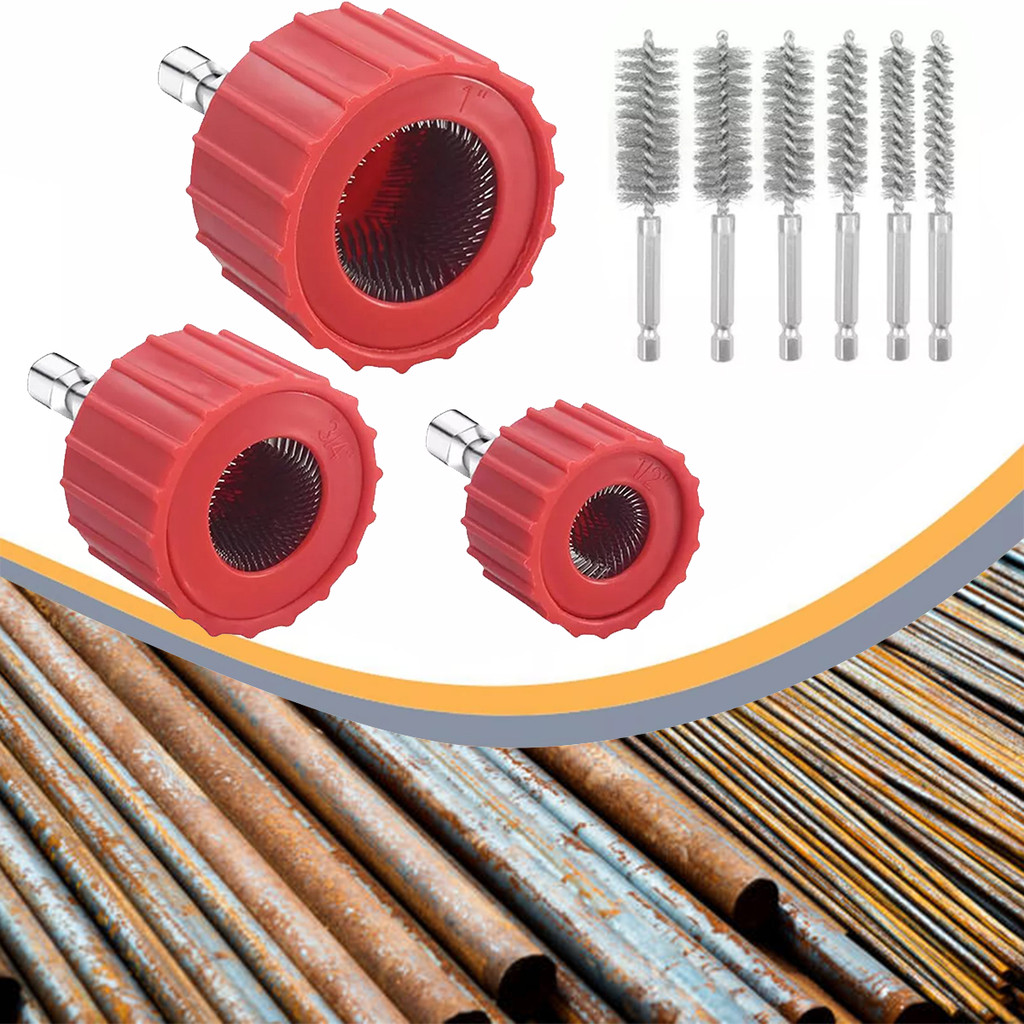 3/9 Pcs Copper Pipe Cleaners Handy Sized Plumber Tube Cleaning Brush ...