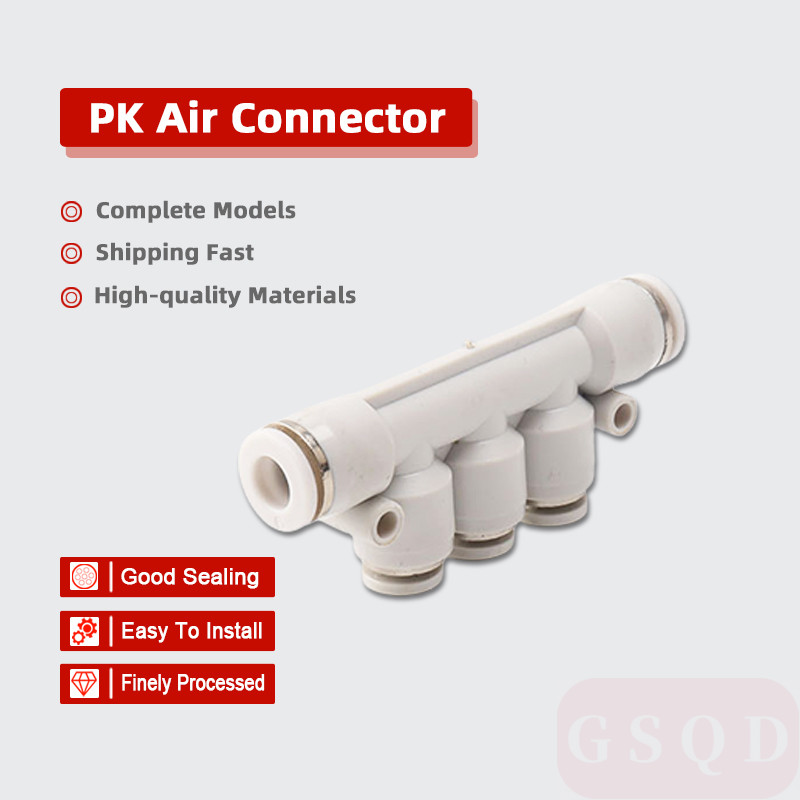 White Pneumatic Trachea Quick Connector Quick Plug Plastic Five-Way ...