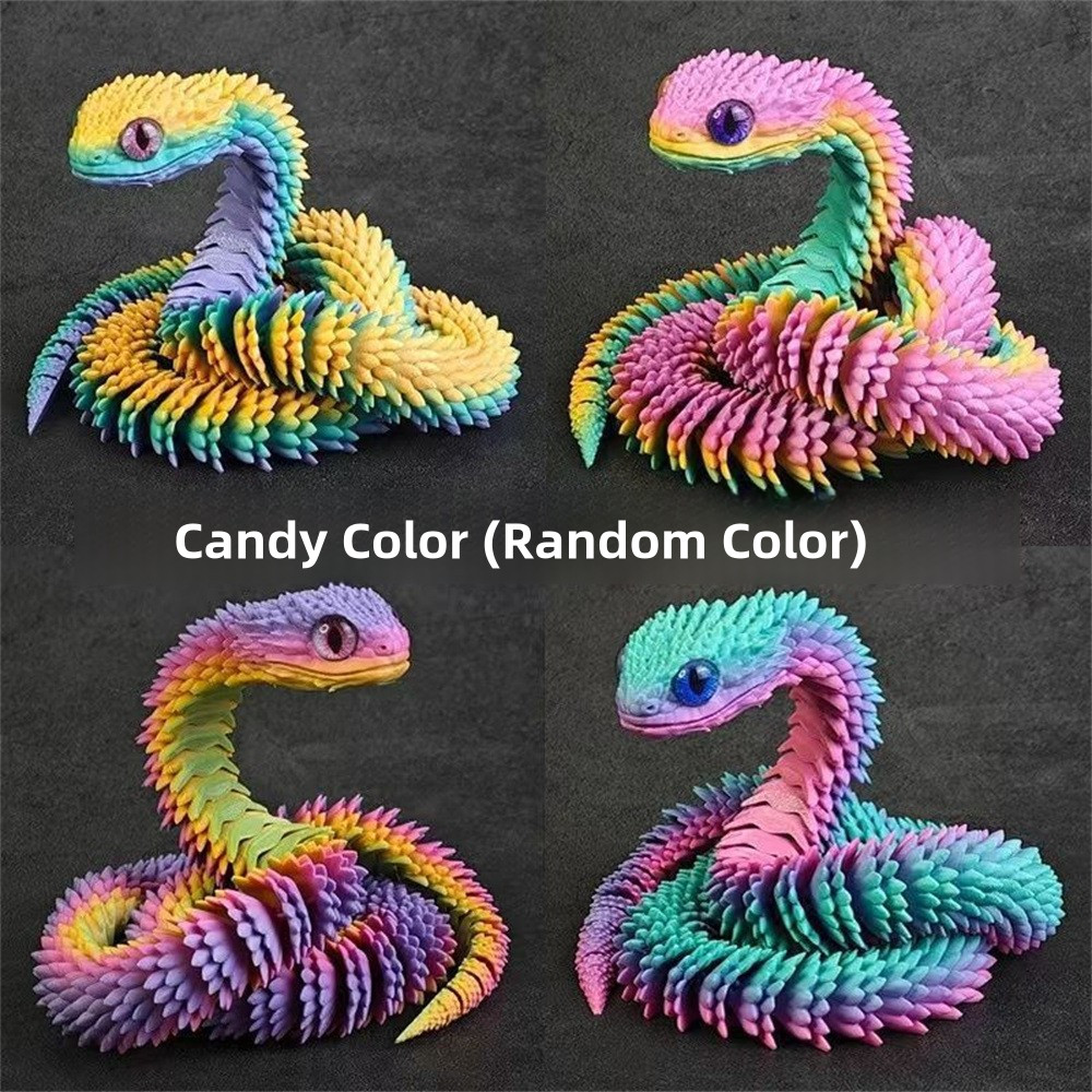 New Gradient Viper 3D Printing Movable Joint Dragon Toy Model Crystal ...