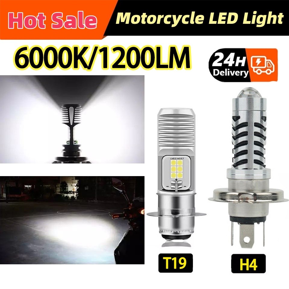 Motorcycle Headlight Bulb T19 H4 LED Driving Light Turn Lights With ...