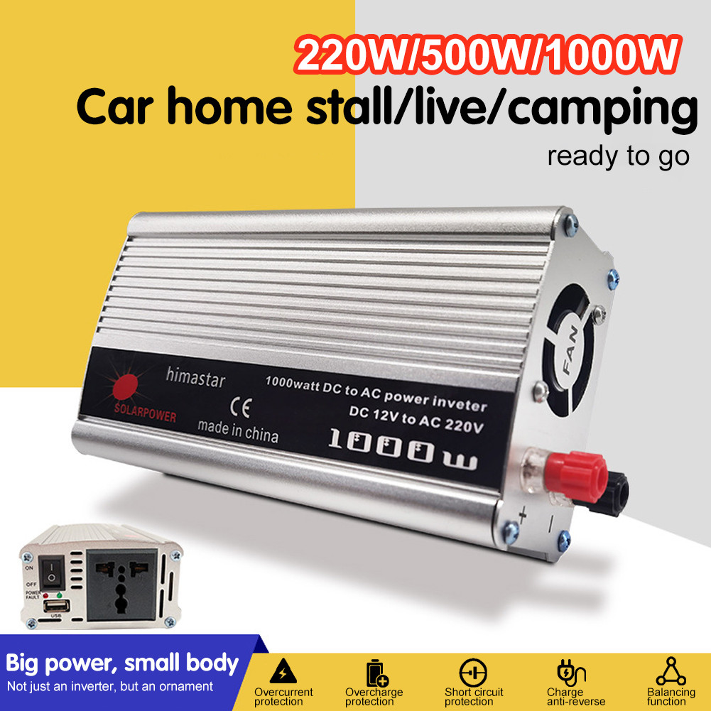 Automatic Inverter 12V 220W/500W/1000W DCTo 220-230V AC Car Solar Power ...