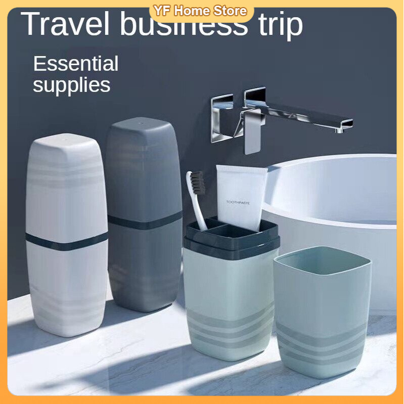 Portable Travel Toothbrush Case Holder Storage Organizer With Wash Cup ...