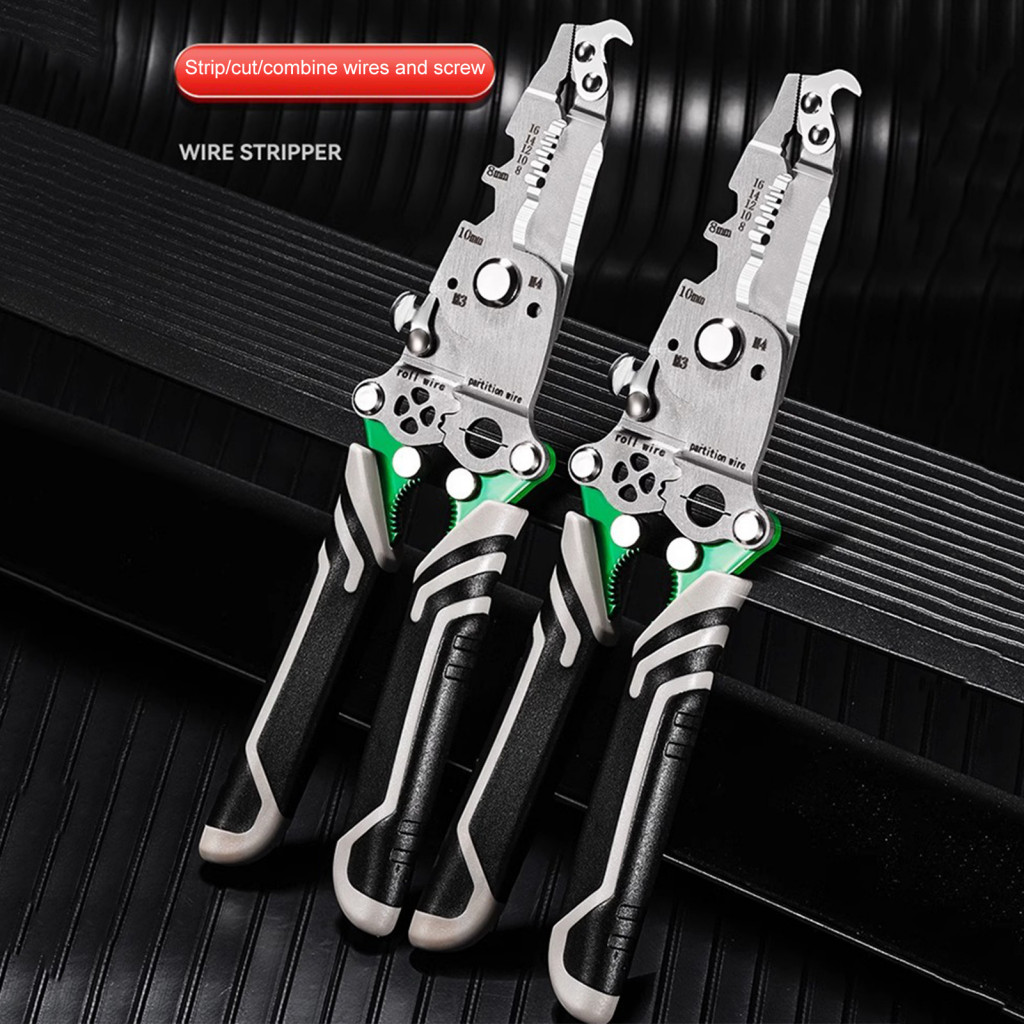 smiles| Wire Stripper Tool Foldable Wire Stripper Portable 8-in-1 Wire ...