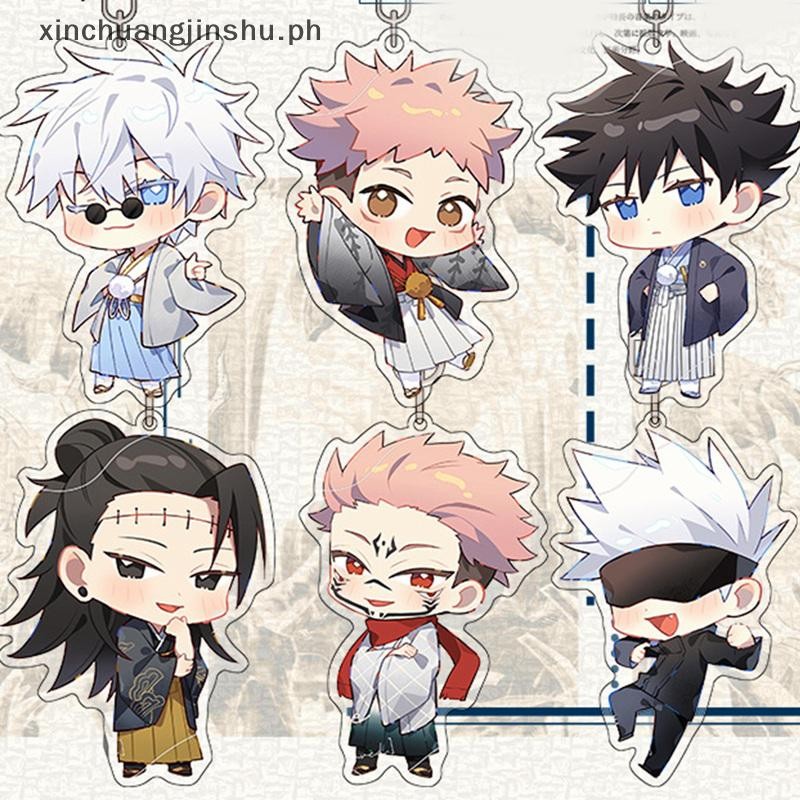 XIN Anime Jujutsu Kaisen Keychain Gojo Satoru Fushiguro Megumi Kawaii ...