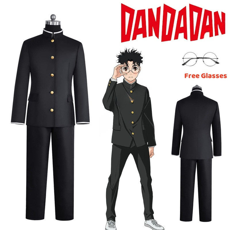 Anime Dandadan Ken Takakura Cosplay Costume Wig Okarun School Uniform ...