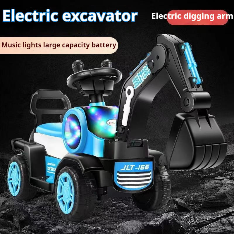 fully electric excavator for kids with electric digging arm, convenient ...