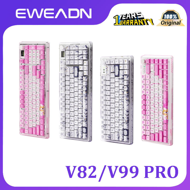 EWEADN V82/V99 PRO Forest Secret Realm Customized Mechanical Keyboard Wireless Bluetooth Female ...