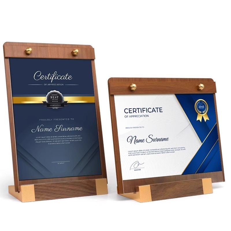 Certificate Photo Frame Honor Certificate Book Authorized Certificate ...