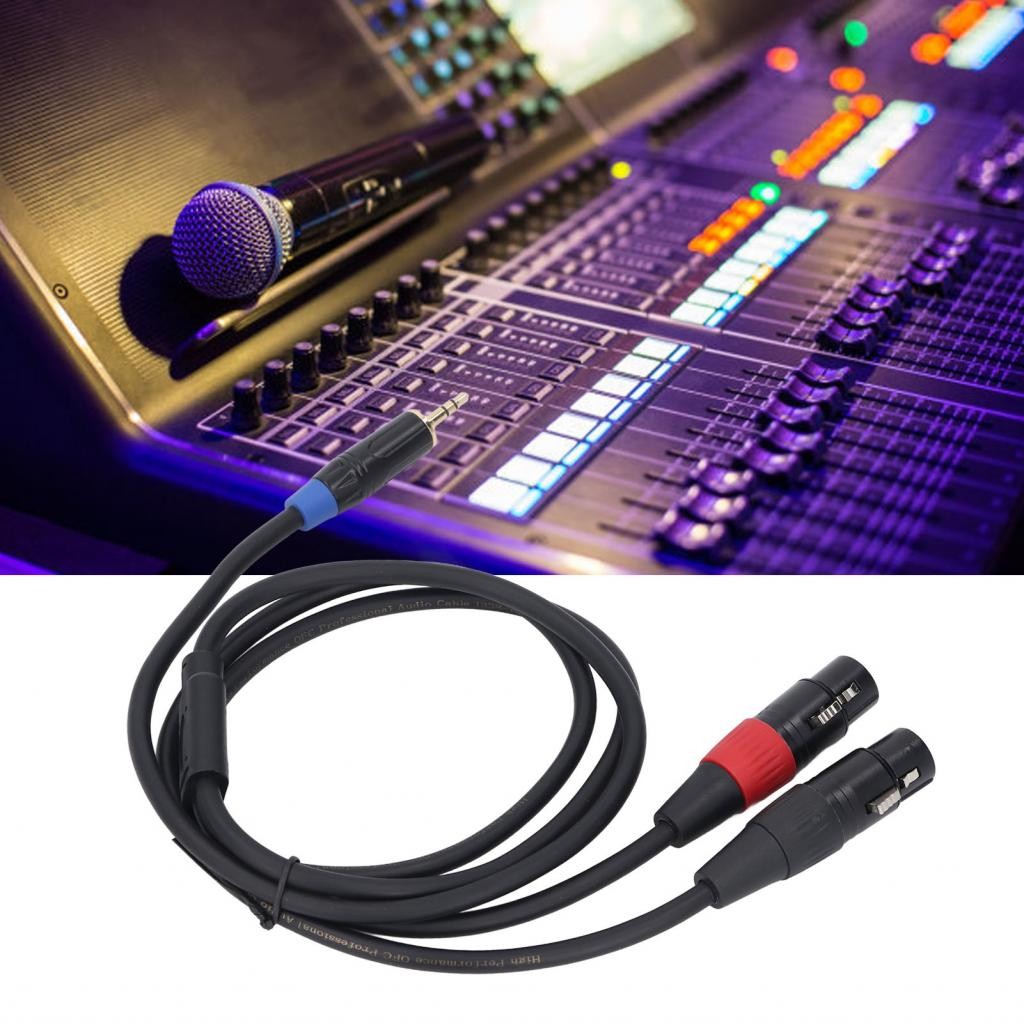 Maib Dual Female XLR To 3.5mm Cable Noise Reduction PVC OFC Stereo ...