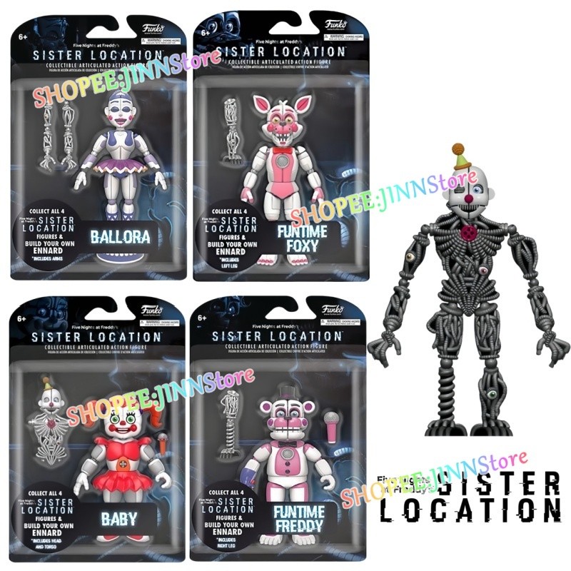 -JINN- FNAF Figures SISTER LOCATION FUNTIME FOXY/BALLORA/BABY/FUNTIME ...