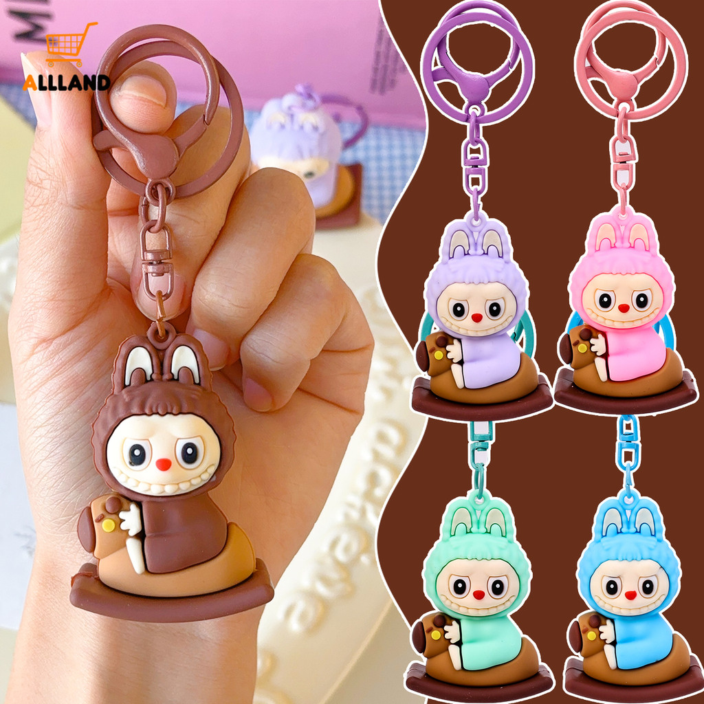 Cute Key Chain Anime Labubu Bucktooth Sheep Car Keychain for Bag Charms ...