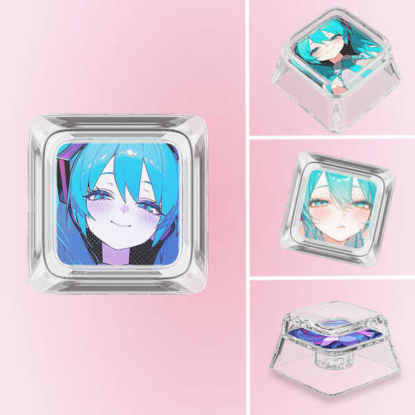 keycap The blue key is set up transparent, the personality keycap is ...