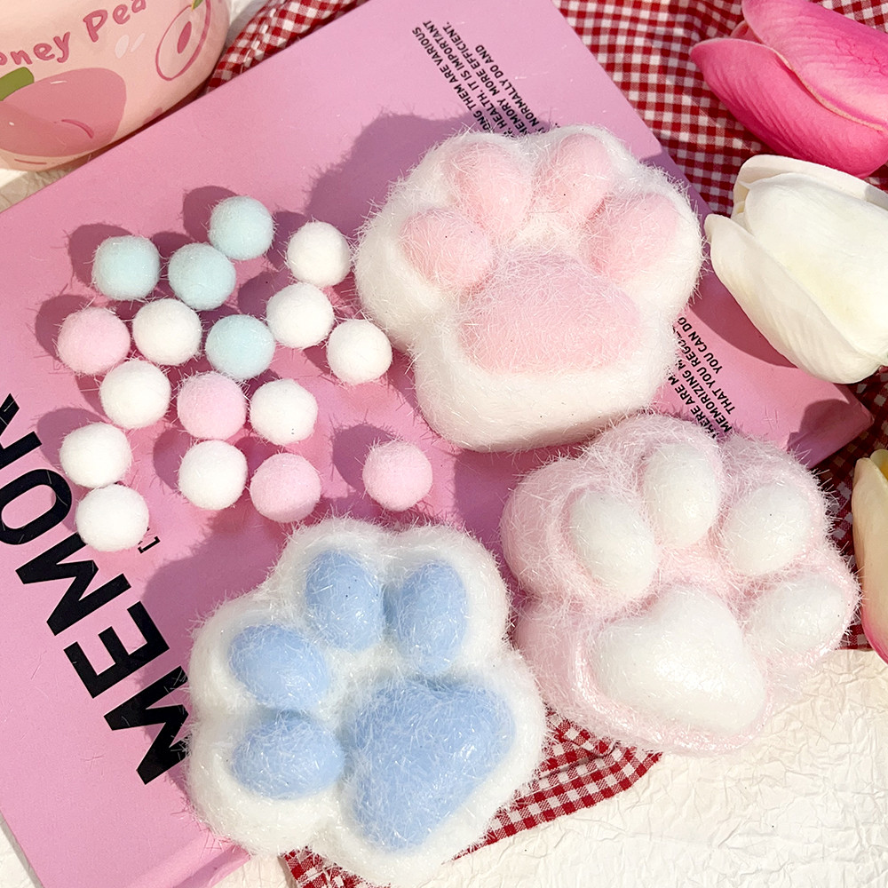 Funny Cat Paw Decompression Toys Kawaii Kitten Paw Hamster Cartoon ...