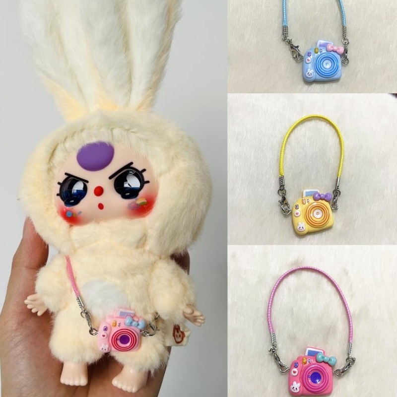 Baby Three Macaron/labubu Doll Accessories Mini Little Camera DIY Dress ...