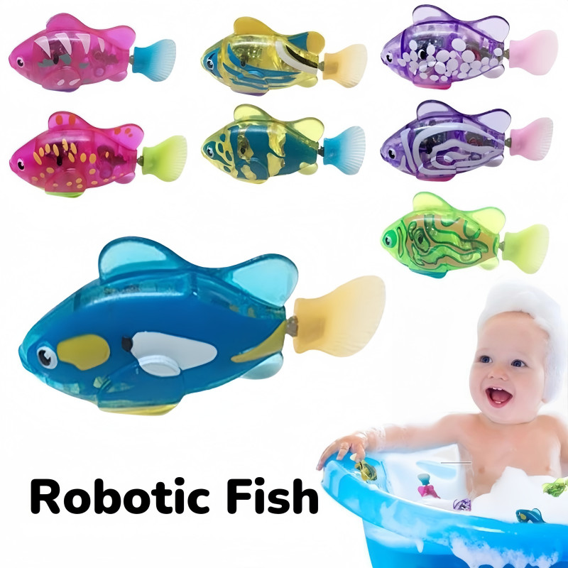 Robotic Fish With Lights Swimming Fish Pretend Play Moving Fishes Baby ...