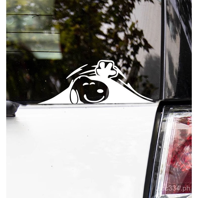 Popular Cartoon Fun Snoopy Peeking Car Sticker for Cars, Electric ...