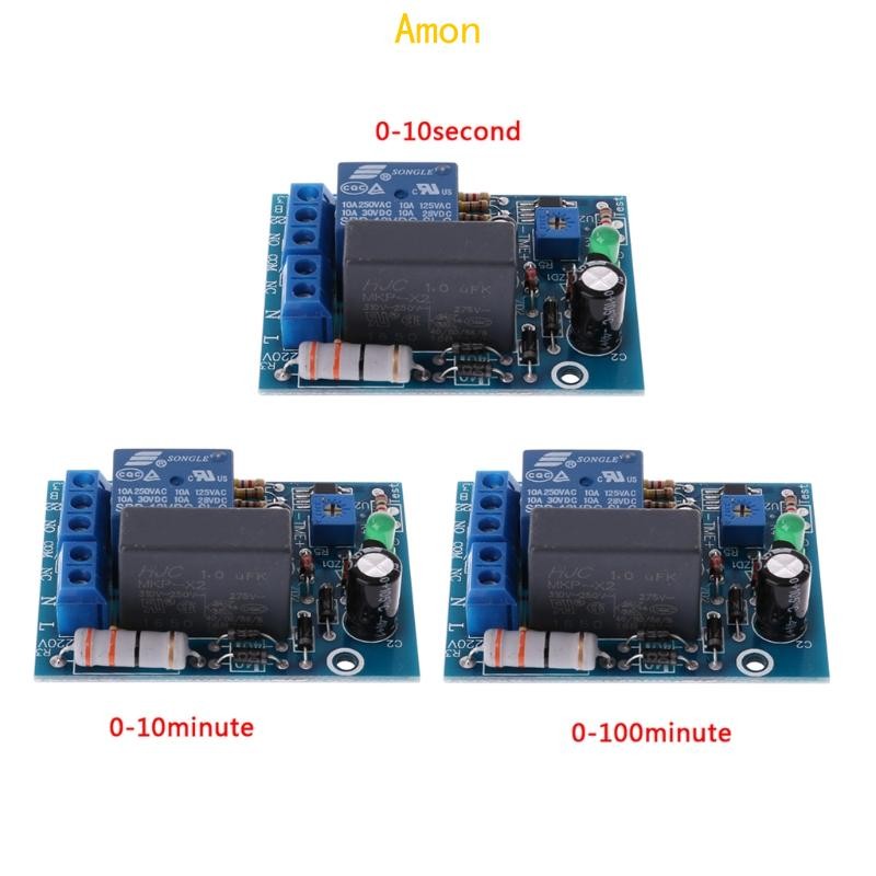 Amon AC 220V Adjustable Timer Delay Switch Turn On for Time Relay Module | Shopee Philippines