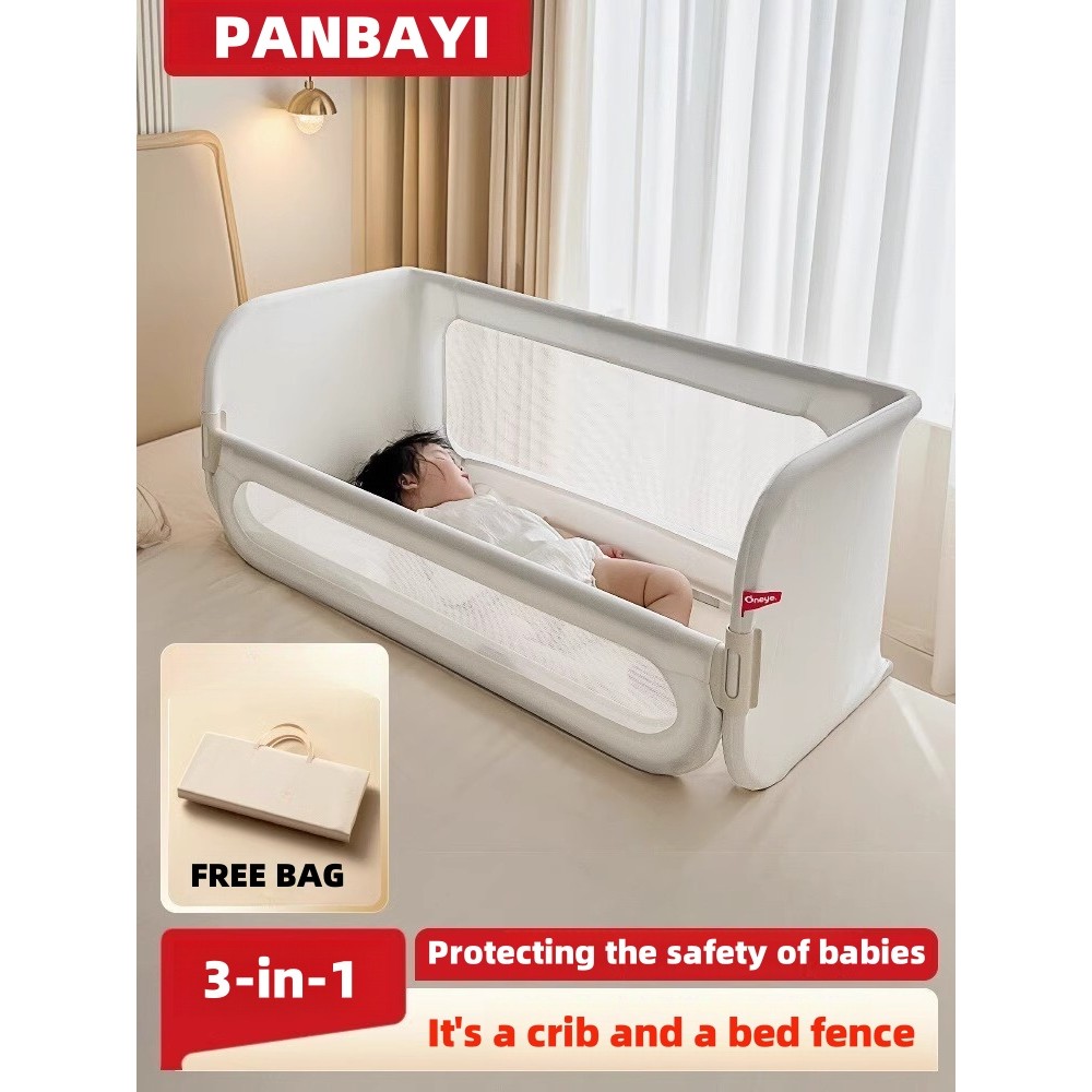 3in1 Baby Crib Portable Baby Co Sleeper Bed Rail Guard Foldable Side ...