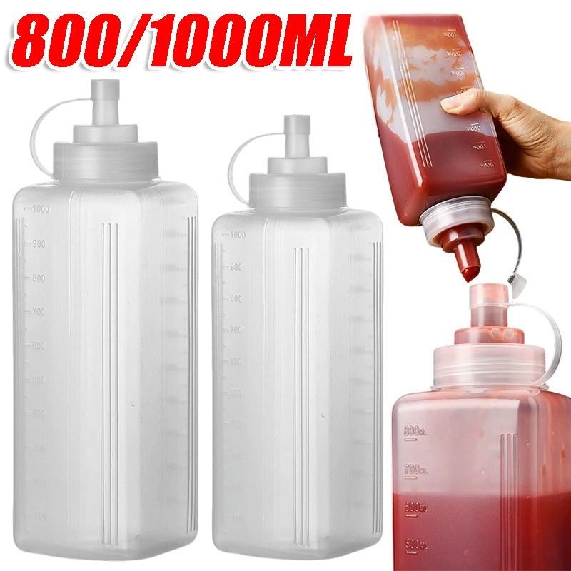 1/2/3Pcs Leakproof Plastic Squeeze Bottles for Condiments - Food-Grade ...
