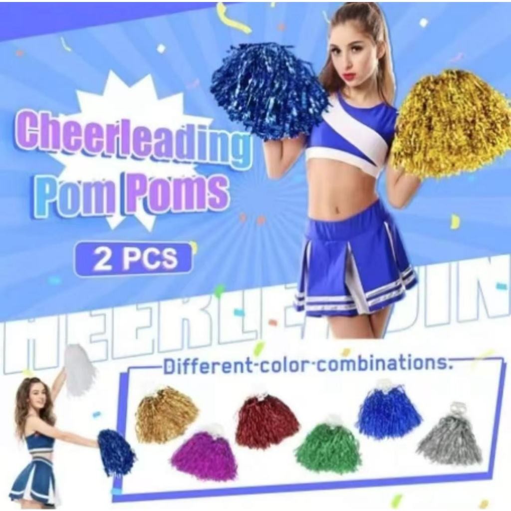 1 pair of cheerleader pom-poms, small size, sports cheer pom-poms ...