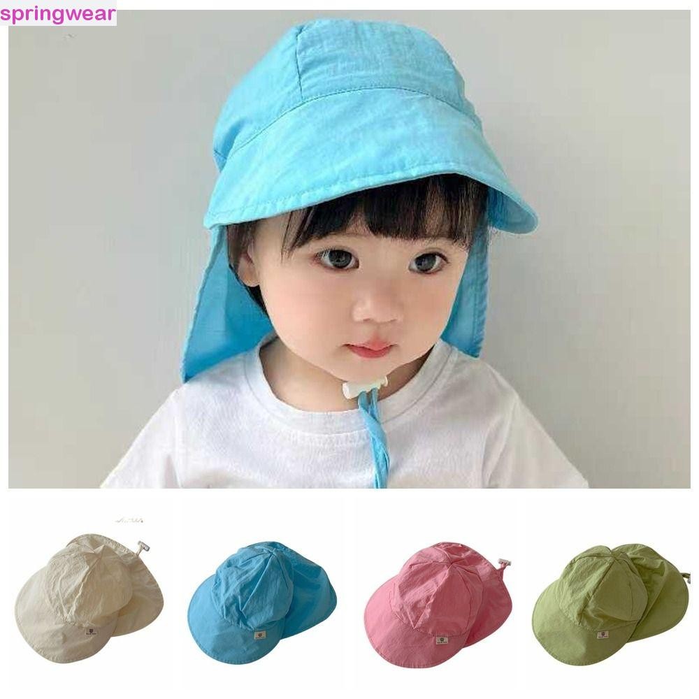 SPRINGWEAR Children Sun Hat, Solid color UV Protection Kids Beach Cap ...