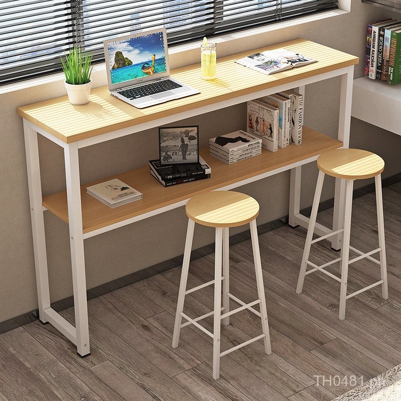 Simple Narrow Partition High Bar Table Rectangular Home Use Bar Table ...
