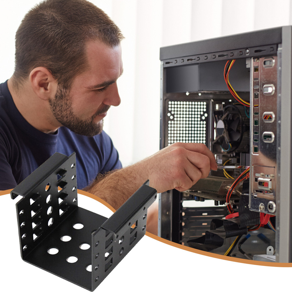 4 Bay 2.5 inch to 3.5 inch Adapter Bracket SSD Hard Drive Enclosure ...