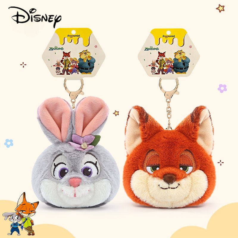 Disney Zootopia Judy Nick Plush Keychain Backpack Charm Stuffed Toy Car Accessory Licensed ...