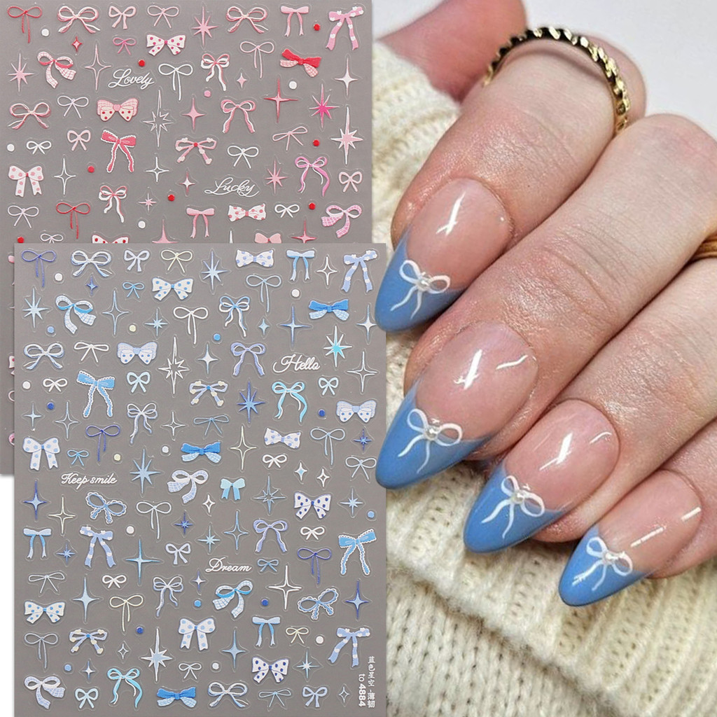 HAMA NAIL Nail Stickers Wholesale Summer Bow Ribbon Star Simple Nail ...