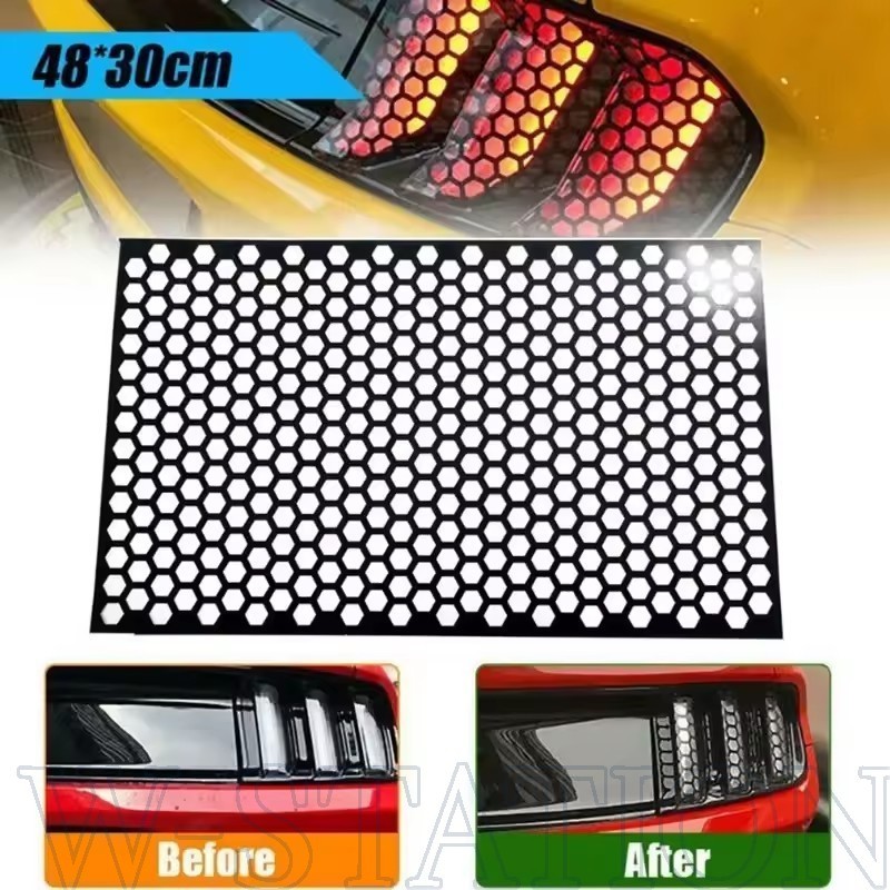 1-4 pcs Car Tail Light Lamp Stickers - DIY Fog Light Smoke Film Decal ...