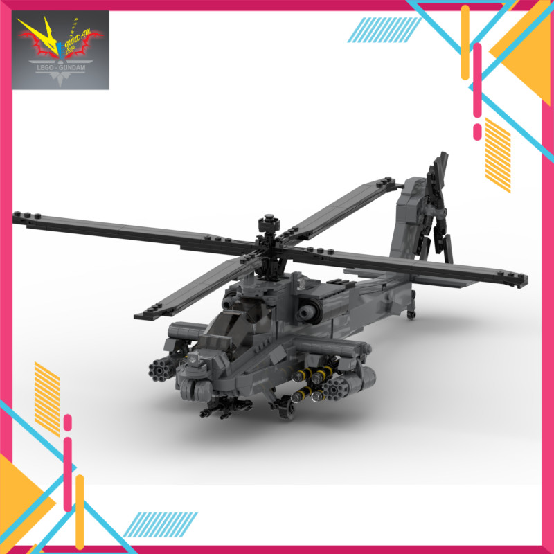 MOC Assembly Toy Army Ah-64 E Military Model | Shopee Philippines