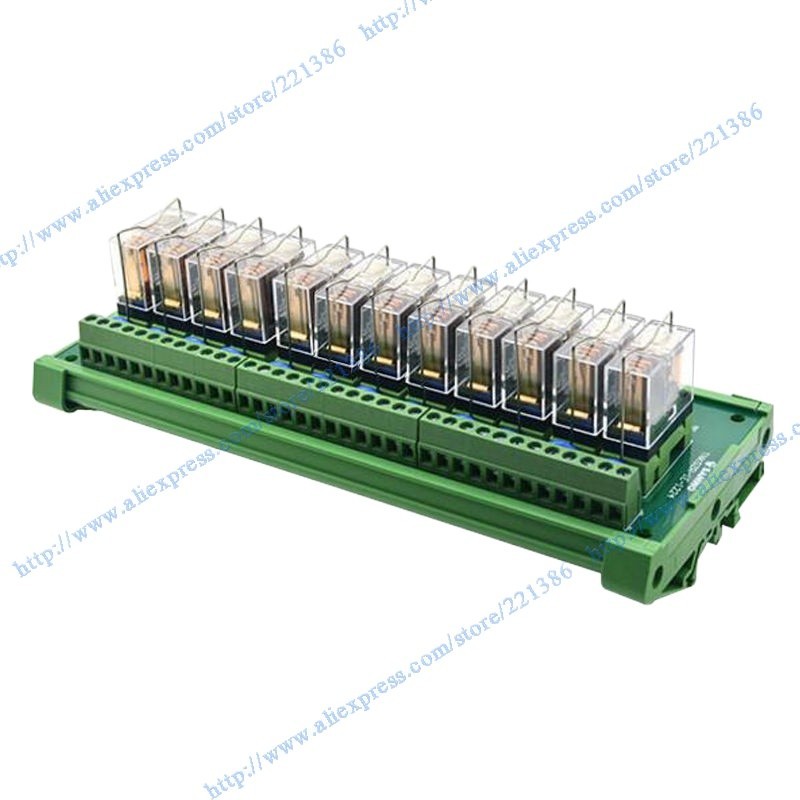 12 channels 16A 24V OMRON Relay Module driver board output amplifier ...