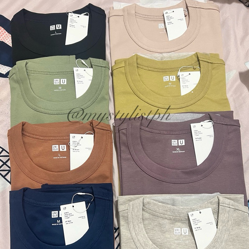 Uniqlo Women U Crew Neck - ‼️New Colors | Shopee Philippines