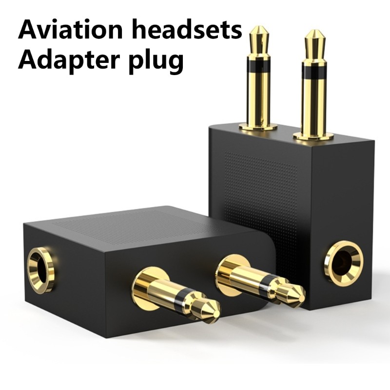 R* 3 5mm Gold-plated Aviation Headphone Adapter 3 5mm 1 to 2 Sound ...