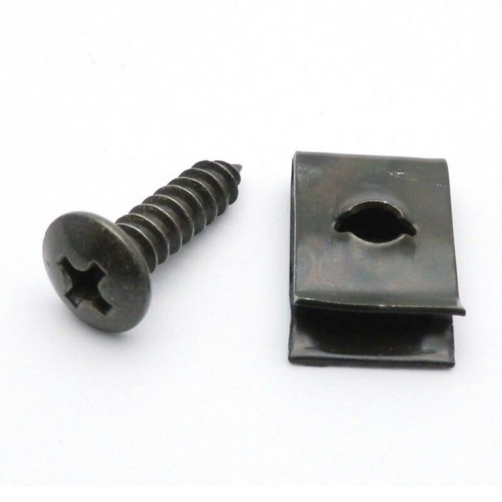 20 Set Metal U-type Clip With Screw Car Bumper Fender Trim Panel ...