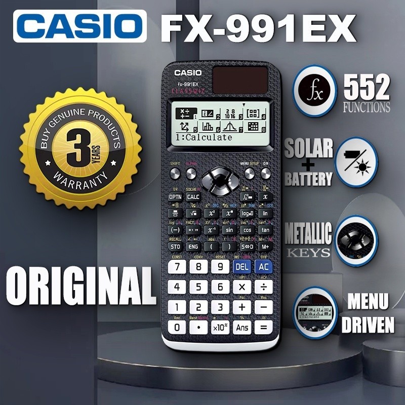 CASIO FX-991EX Scientific Calculator Solar Caculator New Black Pink ...