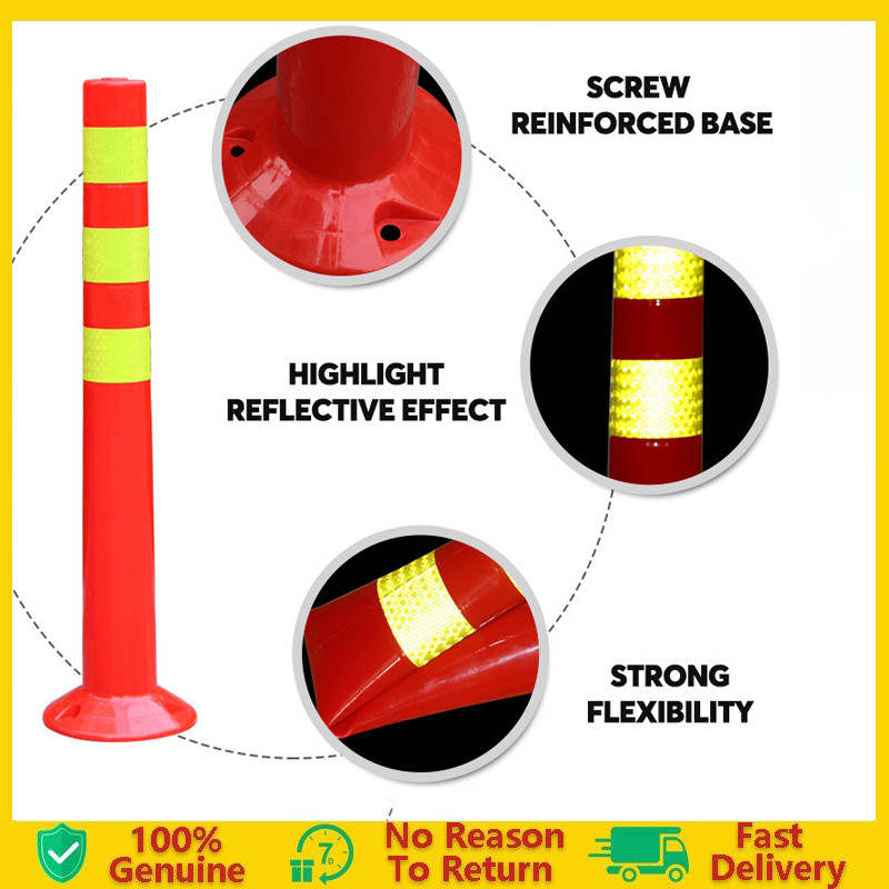 68CM Traffic Flexible Barricade Pole Road Safety Pole Safety Cone ...