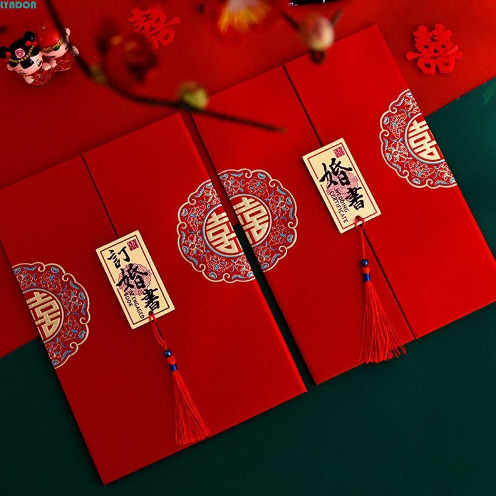 LYNDON Marriage Letter, Chinese Style Traditional Engagement Letter ...