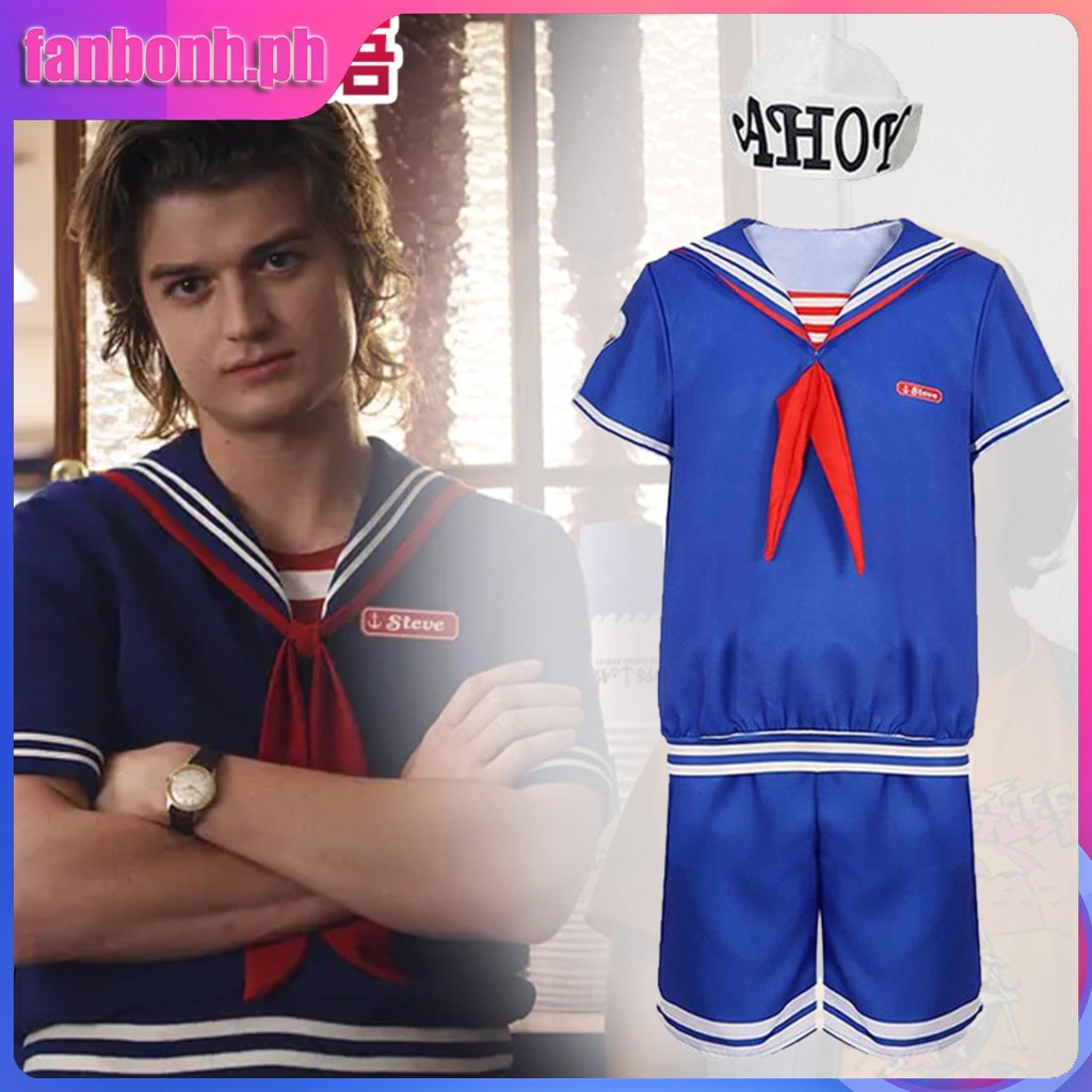 Halloween Stranger Things Ice Cream Club Staff cospiay Costume Stranger ...