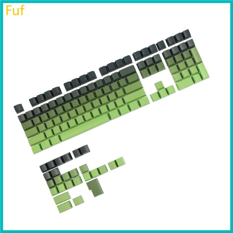 Fuf 133 Key PBT Backlit Keycaps Gradients Green Keycaps Set Keycaps ...
