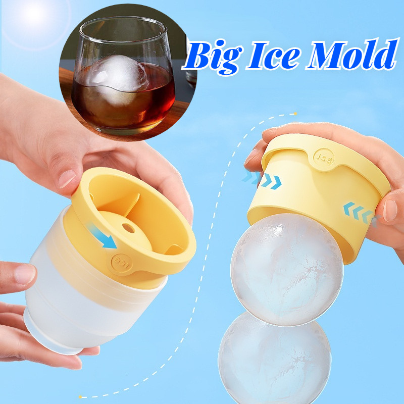 Silicone Spherical Ice Cube Mould Whiskey Ice Ball Maker Round Ice Box ...