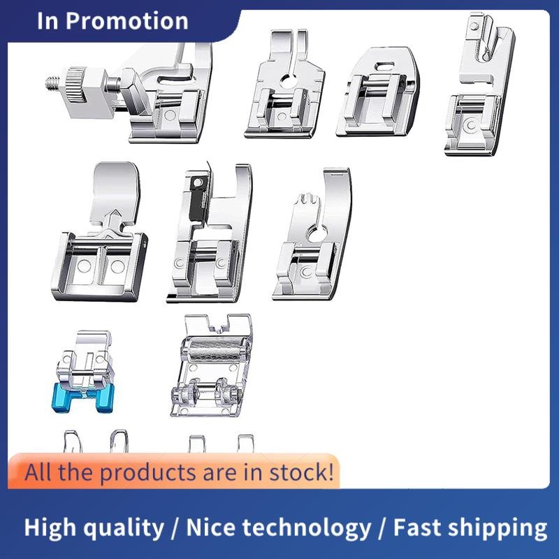 11Pcs Presser Foot Set, Zig Zag, Straight Stitch-Foot, Roller Foot, Snap on Sewing Machine Foot ...