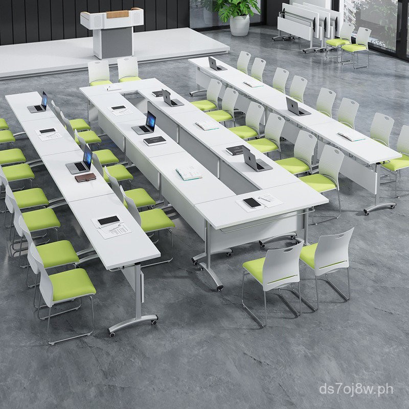 Folding Training Table and Chair Mechanism Desk Chair Movable Table ...