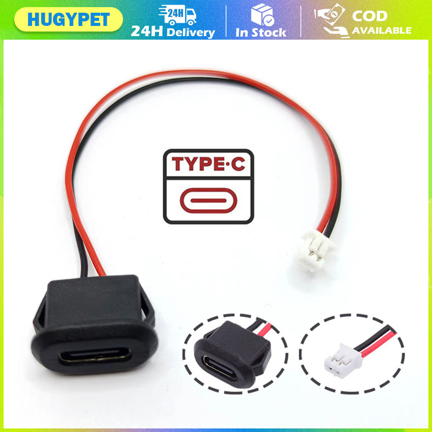 1/5pcs USB Type C 2pin Connector Jack Female Type-C With Card Buckle 3A Fast Charging Port ...