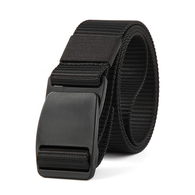 Men Belt Invisible Casual Web Belt Quick Release Flat Plastic Buckle 4mm Thick 3.8cm Wide ...