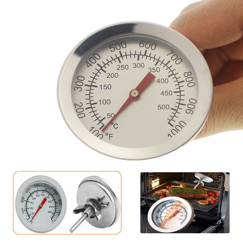 Stainless Steel BBQ Smoker Grill Thermometer Temperature Oven Grill ...